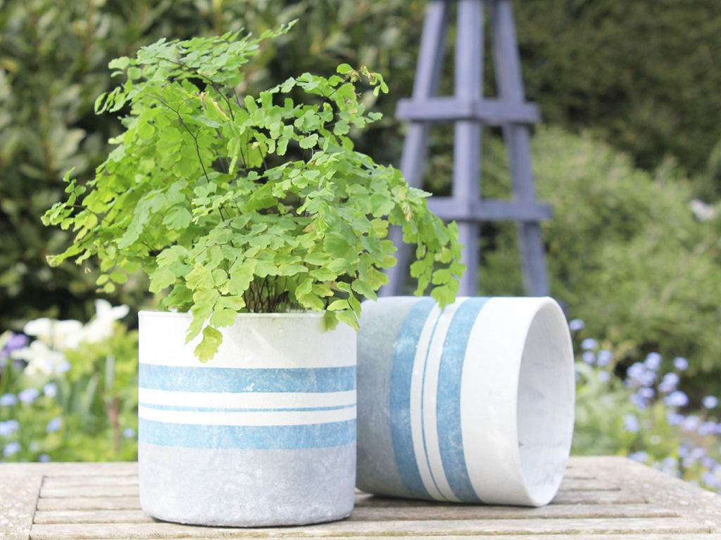 Blue Stripe Planter – Hutton and Hutton